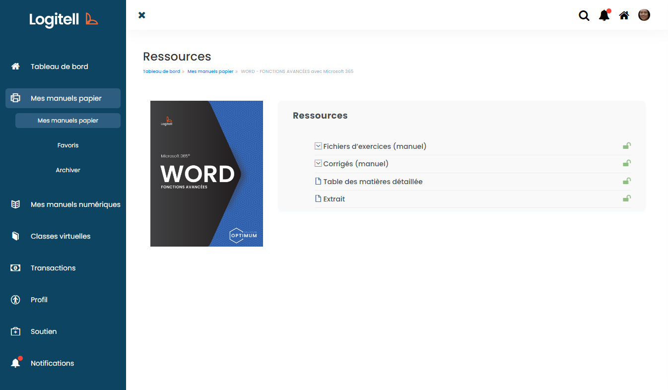 Ressources accompagnant les manuels | Pour débuter - Logitell Soutien